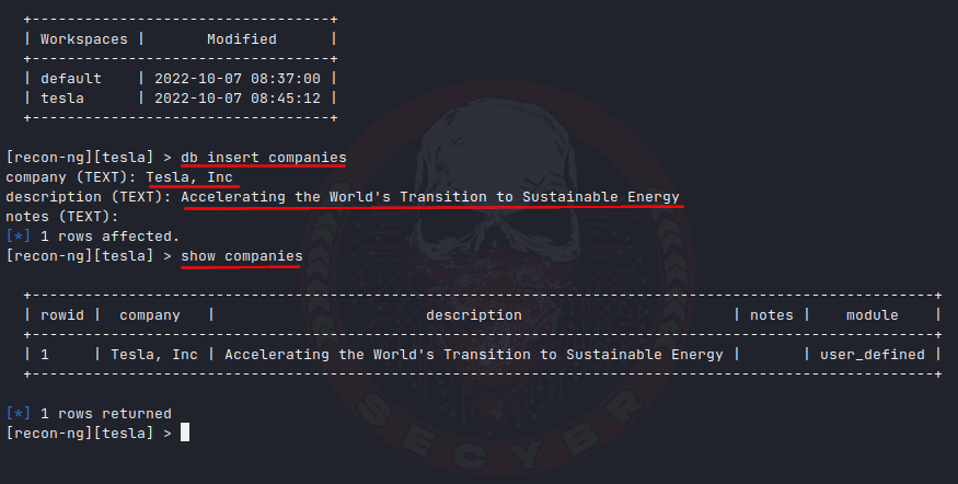 Recon-ng Tutorials for Enumeration Targets | secybr | penetration ... Recon-ng Tutorials for Enumeration Targets | secybr | penetration ...